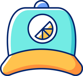 Baseball cap icon cartoon sport uniform Royalty Free Vector