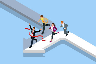 Isometric Business Success Concept Man Royalty Free Vector