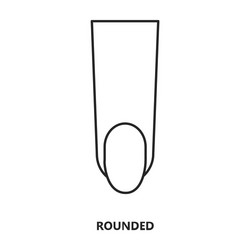 Nail shape outline icon Royalty Free Vector Image