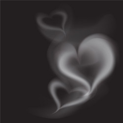Realistic smoke heart Royalty Free Vector Image