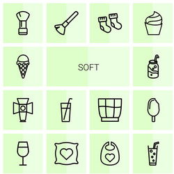 Soft icons Royalty Free Vector Image - VectorStock