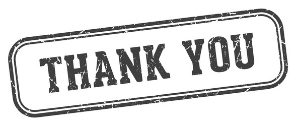 Thank you stamp thank you rectangular stamp on Vector Image