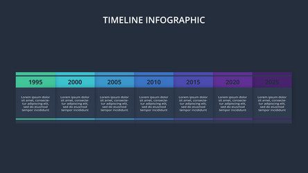 Timeline infographic with 7 elements template Vector Image