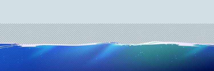 Water surface isolated underwater texture Vector Image