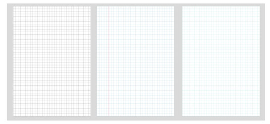 Checkered and lined notebook page seamless Vector Image