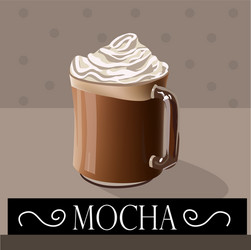 Coffee drink mocha Royalty Free Vector Image - VectorStock