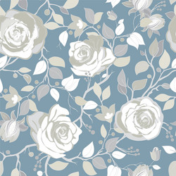 Colorful floral pattern wallpaper with big Vector Image