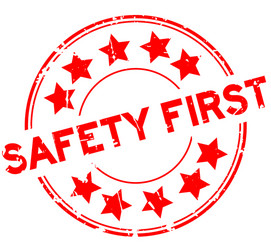 Grunge red first aid word rubber seal stamp Vector Image