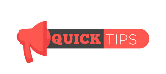 Quick tips poster giving advice hand gesture Vector Image