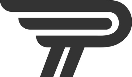 Double p letter logo lettermark pp monogram type Vector Image