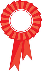 Red award badge top sign Royalty Free Vector Image