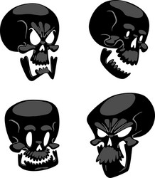 Outline human skull Royalty Free Vector Image - VectorStock