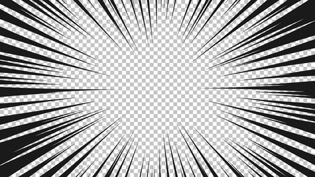 Black comic book transparent background Royalty Free Vector