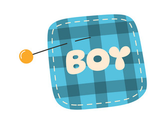 Patch stitched square Royalty Free Vector Image