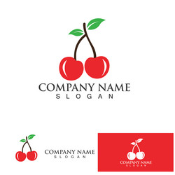 Cherry blossom branch tree logo Royalty Free Vector Image