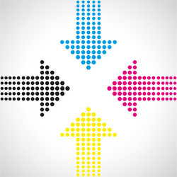 Cmyk color shades with hex htlm codes Royalty Free Vector