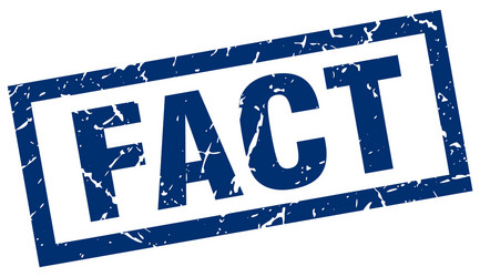 Square grunge blue fact stamp Royalty Free Vector Image