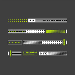 Simple city slogan strip design perfect Royalty Free Vector