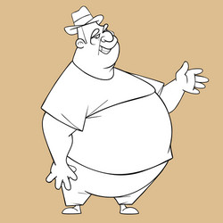 Fat Man Sketch Vector Images (over 500)