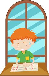 Boy Doing Homework Clipart Vector Images (50)