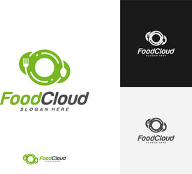 Food cloud logo design logo template Royalty Free Vector