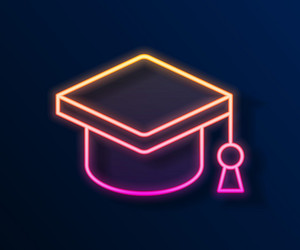 Neon Graduation Cap Vector Images (over 1,000)