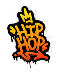 Hip hop tag graffiti style label lettering Vector Image