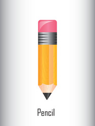 Realistic yellow wood pencil rubber eraser Vector Image