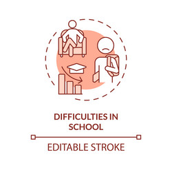 2d thin line red icon disjointed coordination Vector Image