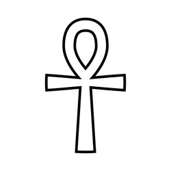 Seamless pattern of flat egypt cross symbol Vector Image