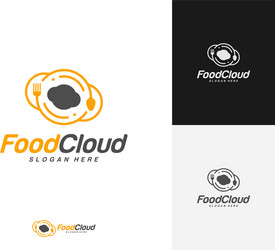 Food cloud logo design logo template Royalty Free Vector