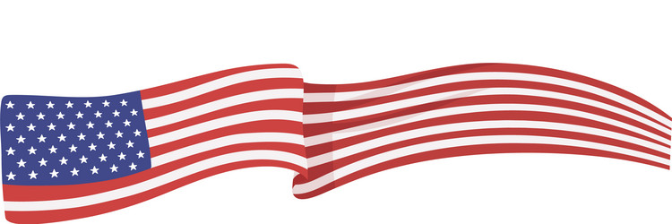 American flag wave Royalty Free Vector Image - VectorStock