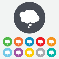 Comic speech bubble sign icon chat think symbol Vector Image