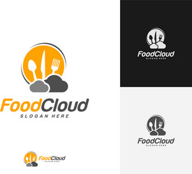 Food cloud logo design logo template Royalty Free Vector