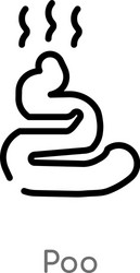 Poo icon on white background simple element from Vector Image