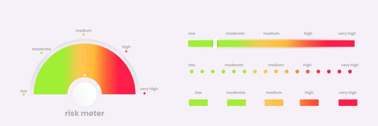 Risk meter chart the modern infographic Royalty Free Vector