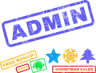 Admin text rubber stamp Royalty Free Vector Image