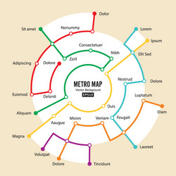 Metro map imaginary underground Royalty Free Vector Image