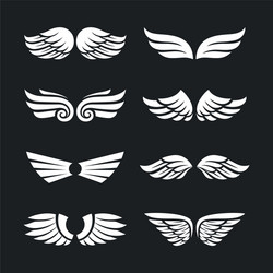 Set of wings Royalty Free Vector Image - VectorStock