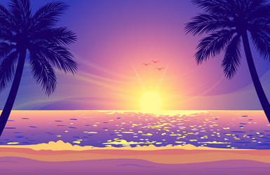 Beautiful warm tropical sunny beach scene Vector Image
