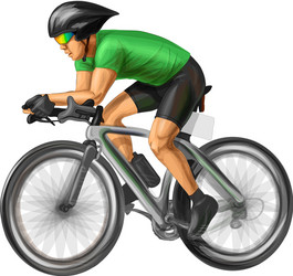 Cyclist back view Royalty Free Vector Image - VectorStock