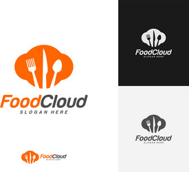 Food cloud logo design template Royalty Free Vector Image