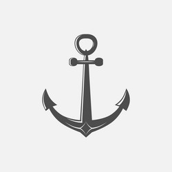 Realistic 3d detailed anchor and rope Royalty Free Vector
