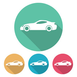 Set of four flat style cars Royalty Free Vector Image