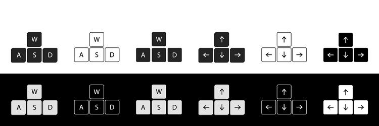 Wasd Icon Keypad Vector Images (over 110)