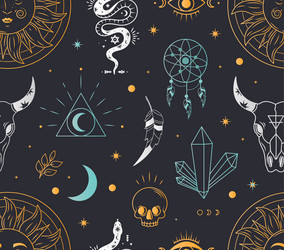 Magic seamless pattern Royalty Free Vector Image