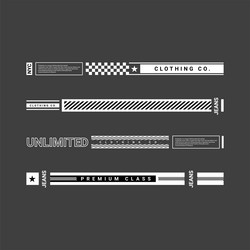 Simple city slogan strip design perfect Royalty Free Vector