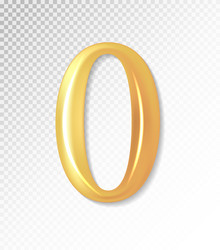 Null number 3d numeral anniversary elegant sign Vector Image