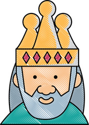 Cartoon king icon image Royalty Free Vector Image