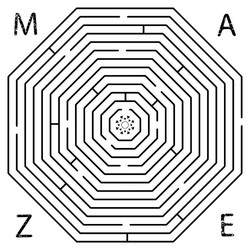 3d maze Royalty Free Vector Image - VectorStock